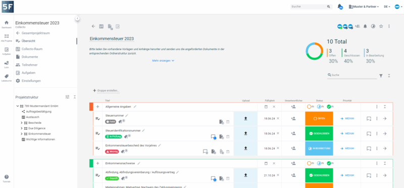 Steuerberatung digitalisieren mit der 5F Cloud-Plattform