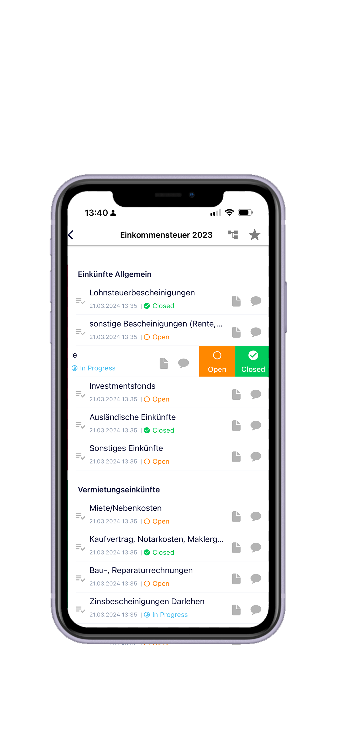 5F App Version 1.2.2: Neue Swipe-Funktion für Statusänderungen